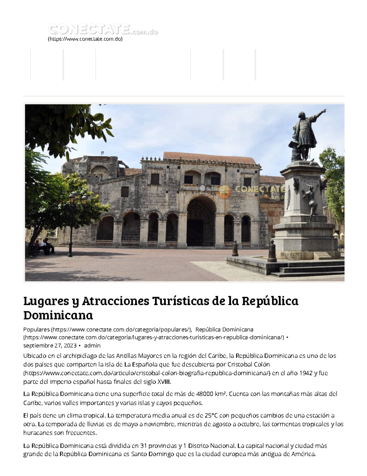 Lugares Turísticos para Visitar en República Dominicana - Lugares y ...