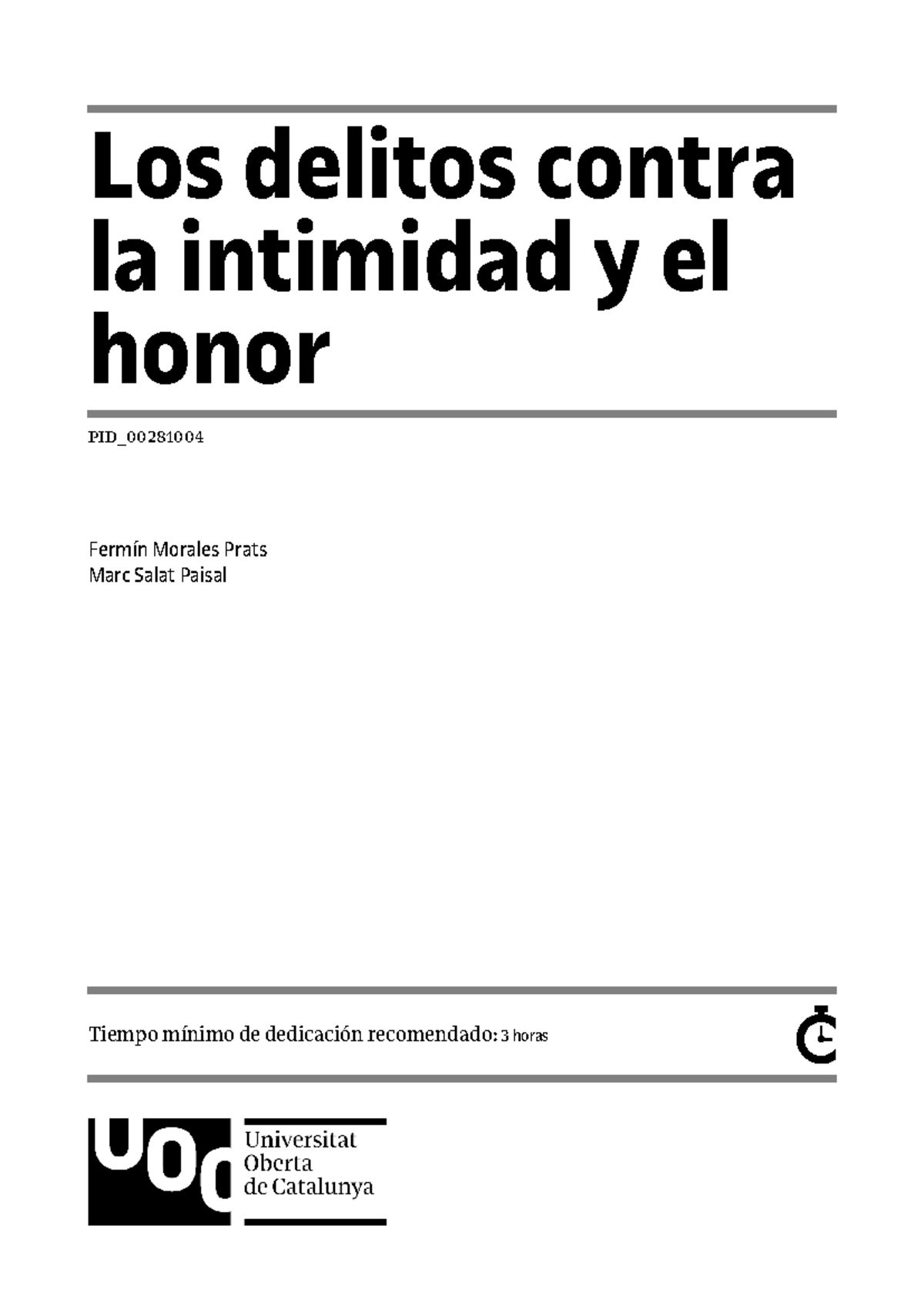 Módulo 4 - Los delitos contra la intimidad y el honor PID_ Fermín ...