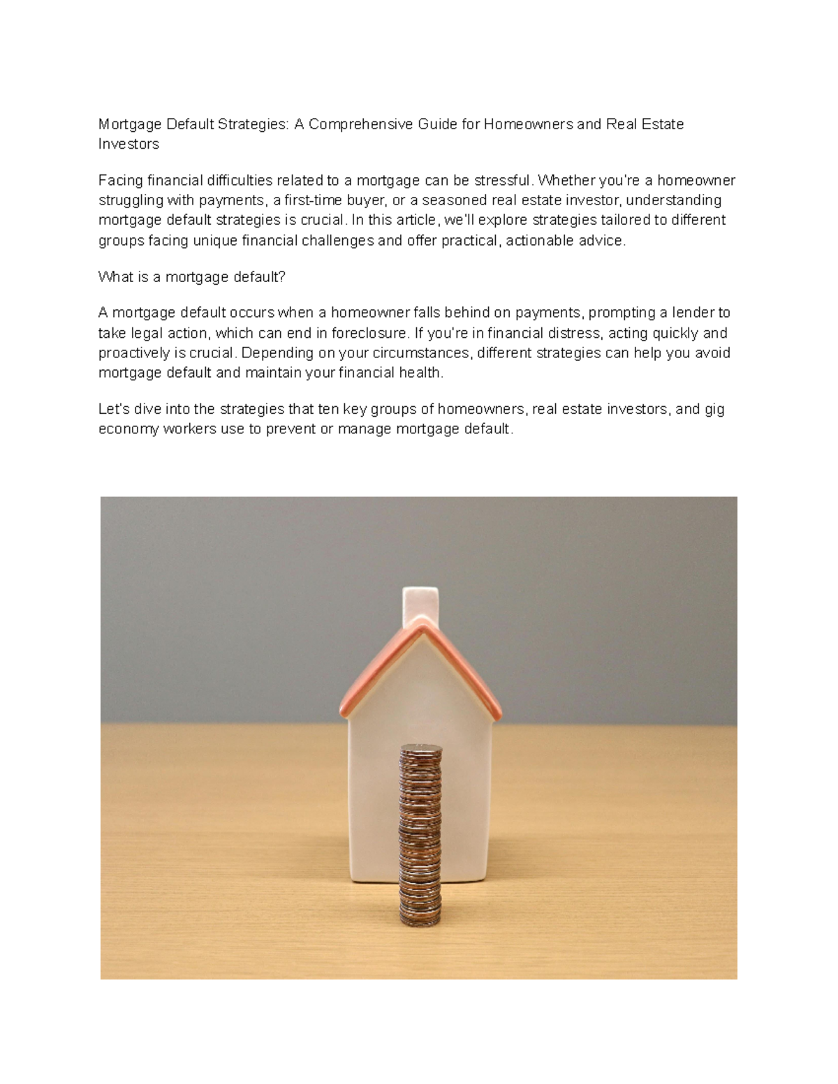 Mortgage Default Strategies A Comprehensive Guide for Homeowners and ...