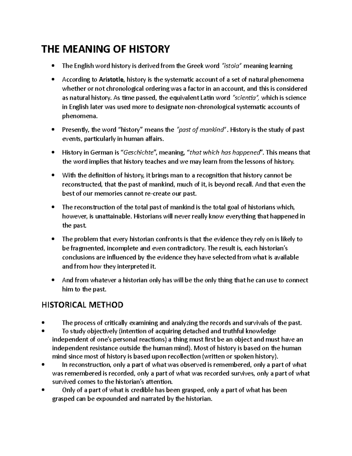 History READINGS IN PHILIPPINE HISTORY ASSIGNMENT THE MEANING OF HISTORY The English Word history-readings-in-philippine-history-assignment-the-meaning-of-history-the-english-word
