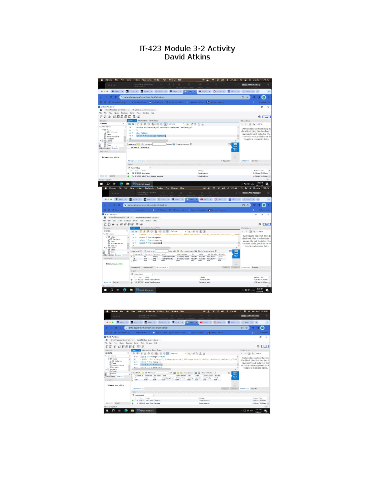 IT-423 Module 3-2 - 3-2 Activity - IT 423 - IT-423 Module 3-2 Activity ...