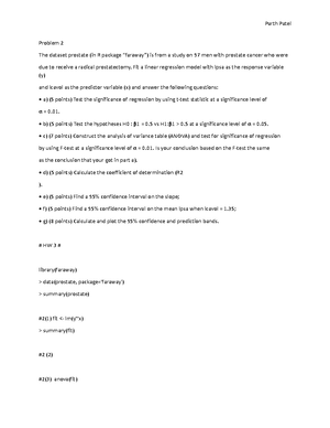 HW 7 - This is Applied Regression HW - 1 Problem 1 (10 points) Using the ozone data, fit a model ...