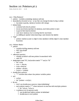 Zy Book Chapters 1 - 9 - Assignment Outlines outside of lecture notes ...