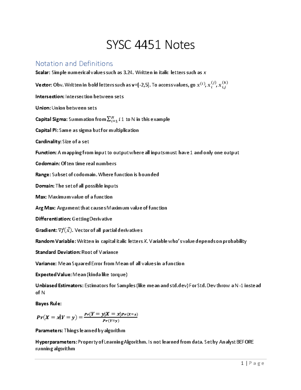 Sysc 4451 definitions to know for final - 1 | P a g e SYSC 4451 Notes ...