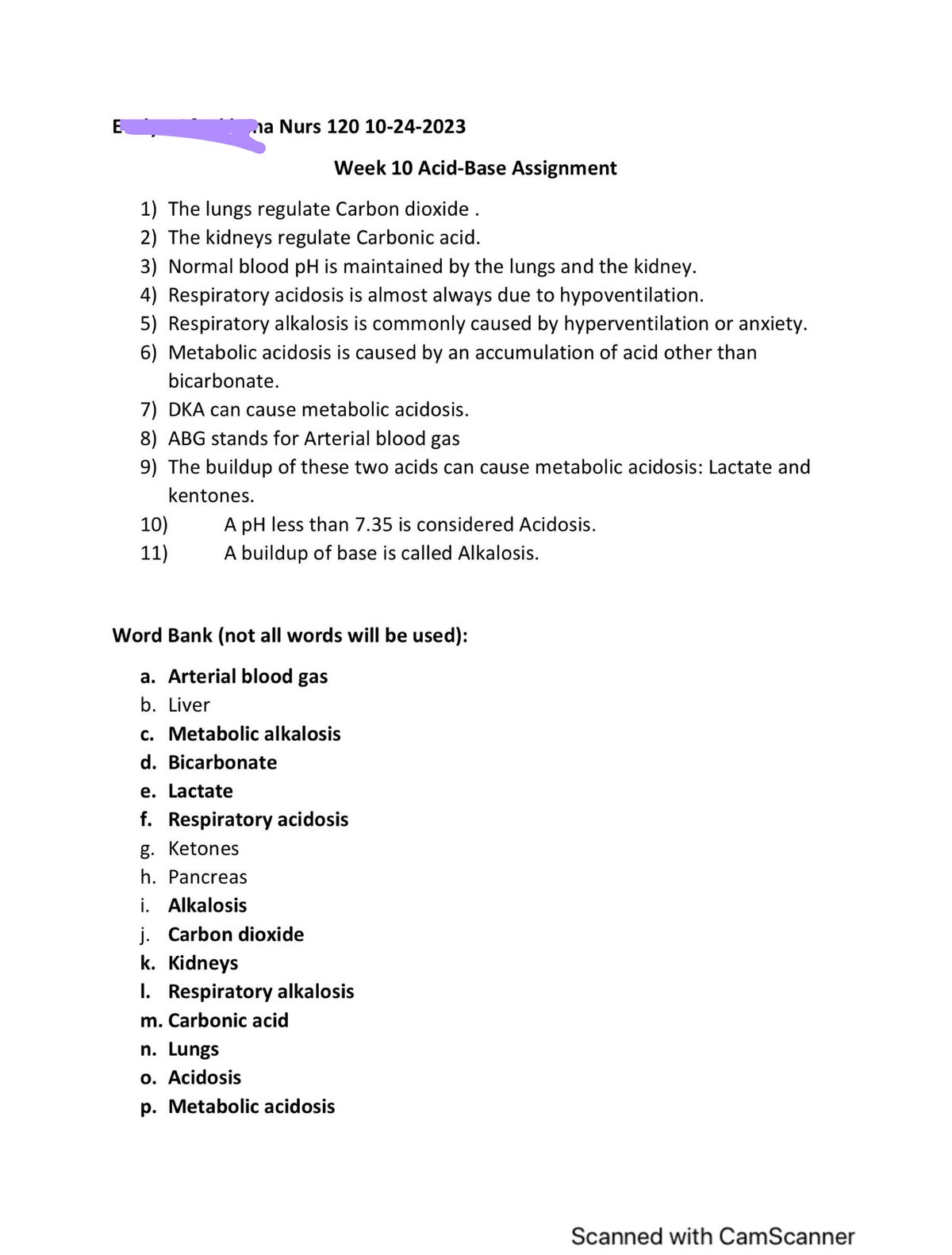 Week+10+Acid+Base+Assignment - NURS 120 - Studocu