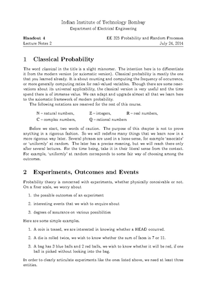 Lect6 notes - Probability and Random Processes - Indian Institute of ...