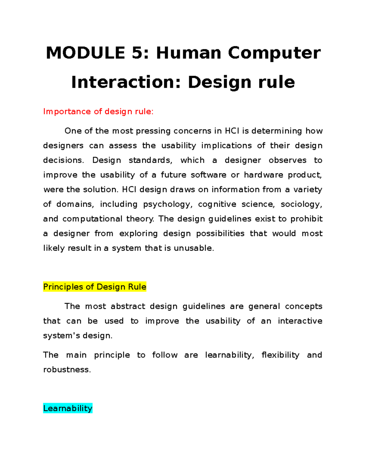 HCI Module 5 Lecture Notes - MODULE 5: Human Computer Interaction ...