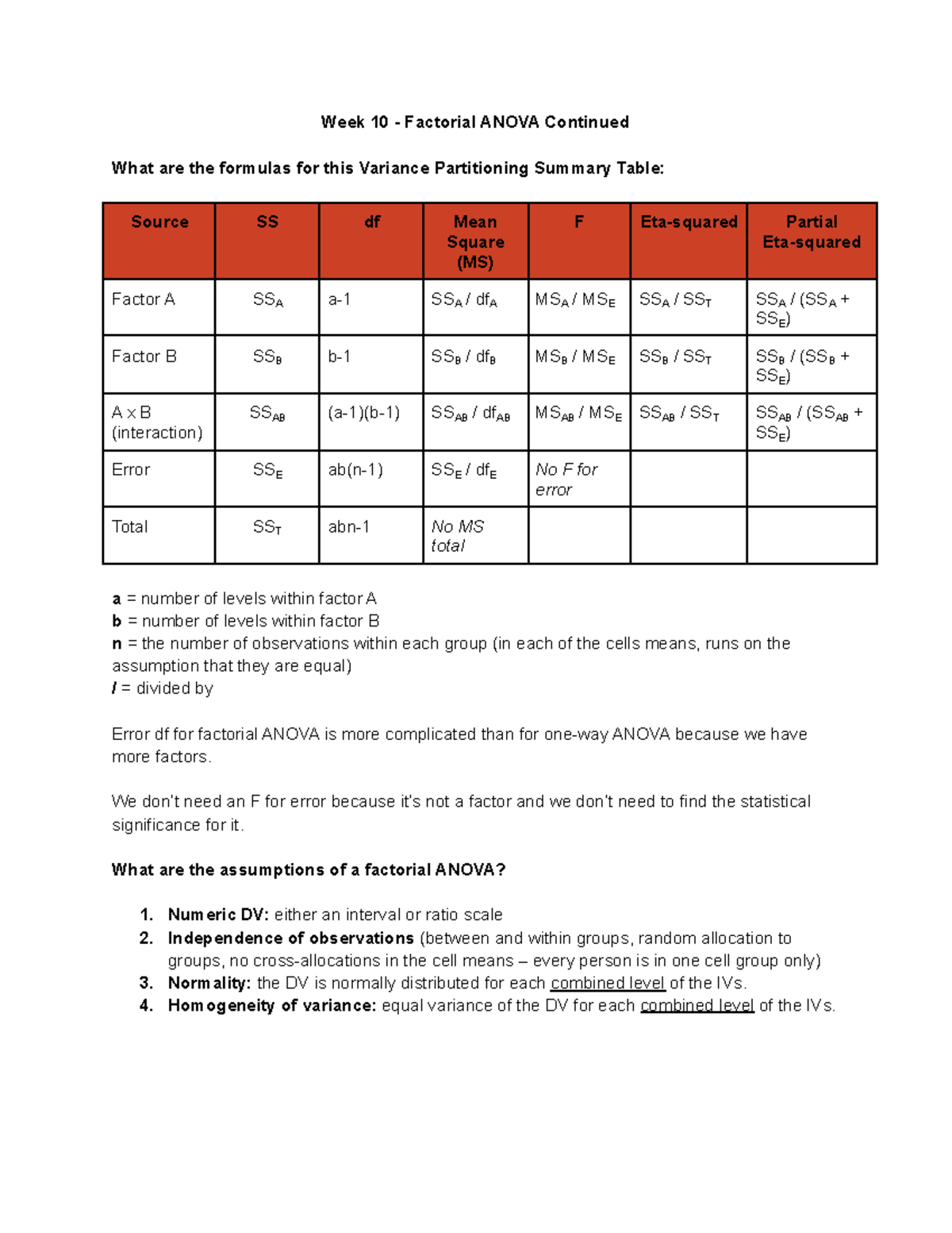 Week 10 PSYU2248 PAL Worksheet - Anova - Week 10 - Factorial ANOVA ...