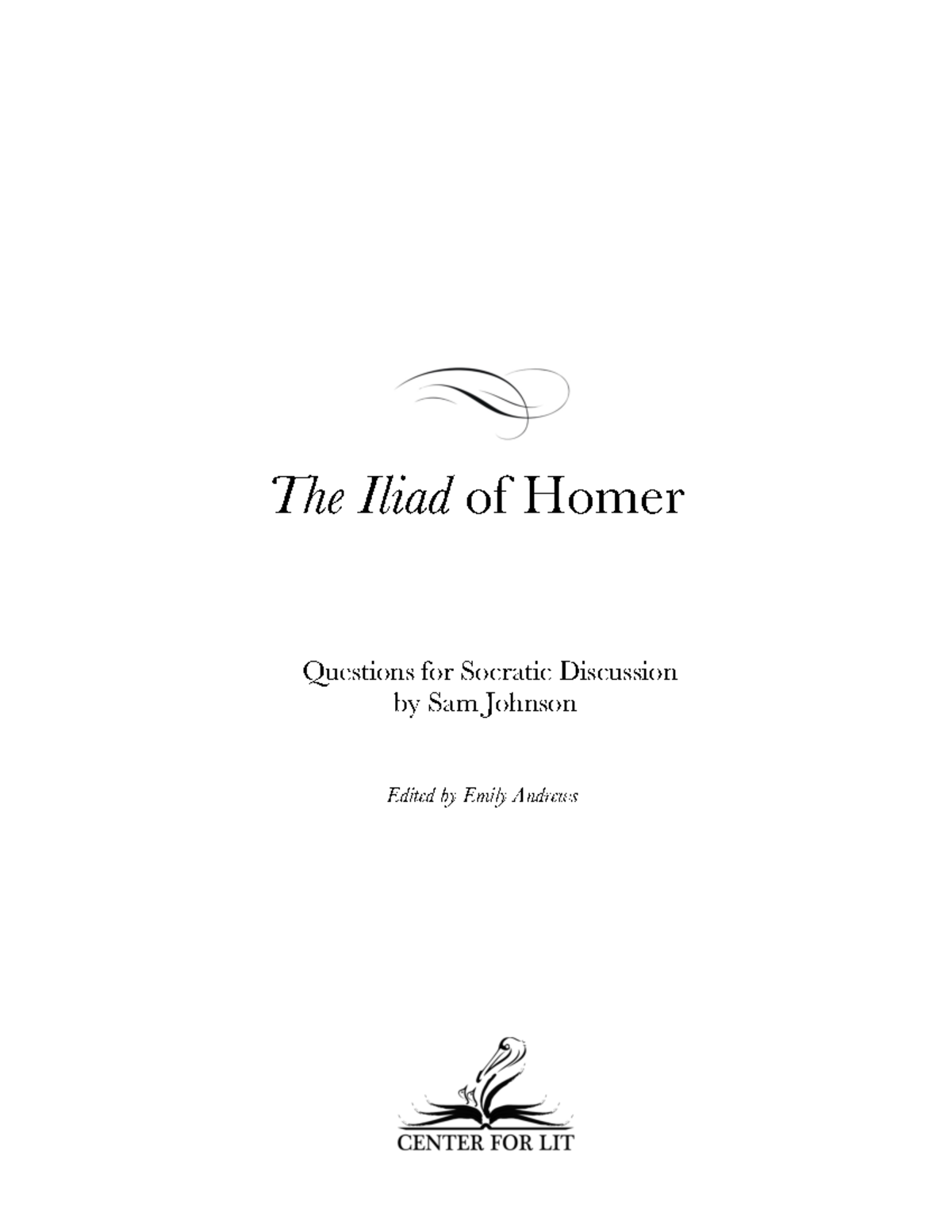 The+Illiad+TG - Reading book - The Iliad of Homer Questions for ...