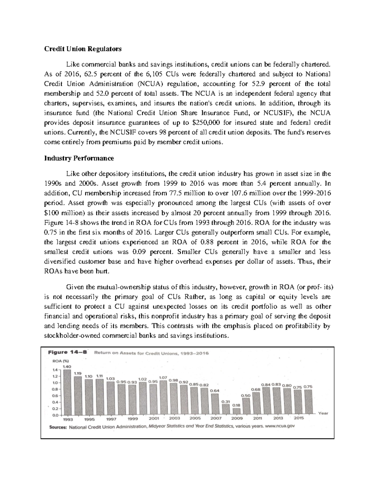 Credit Union Regulators - As of 2016, 62 percent of the 6,105 CUs were ...