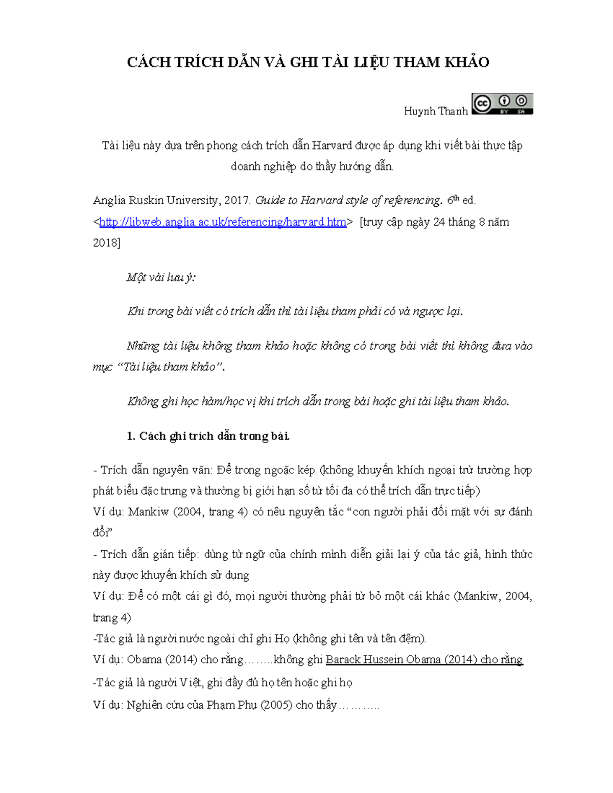 Trich dan tai lieu tham khao - CÁCH TRÍCH DẪN VÀ GHI TÀI LIỆU THAM KHẢO ...