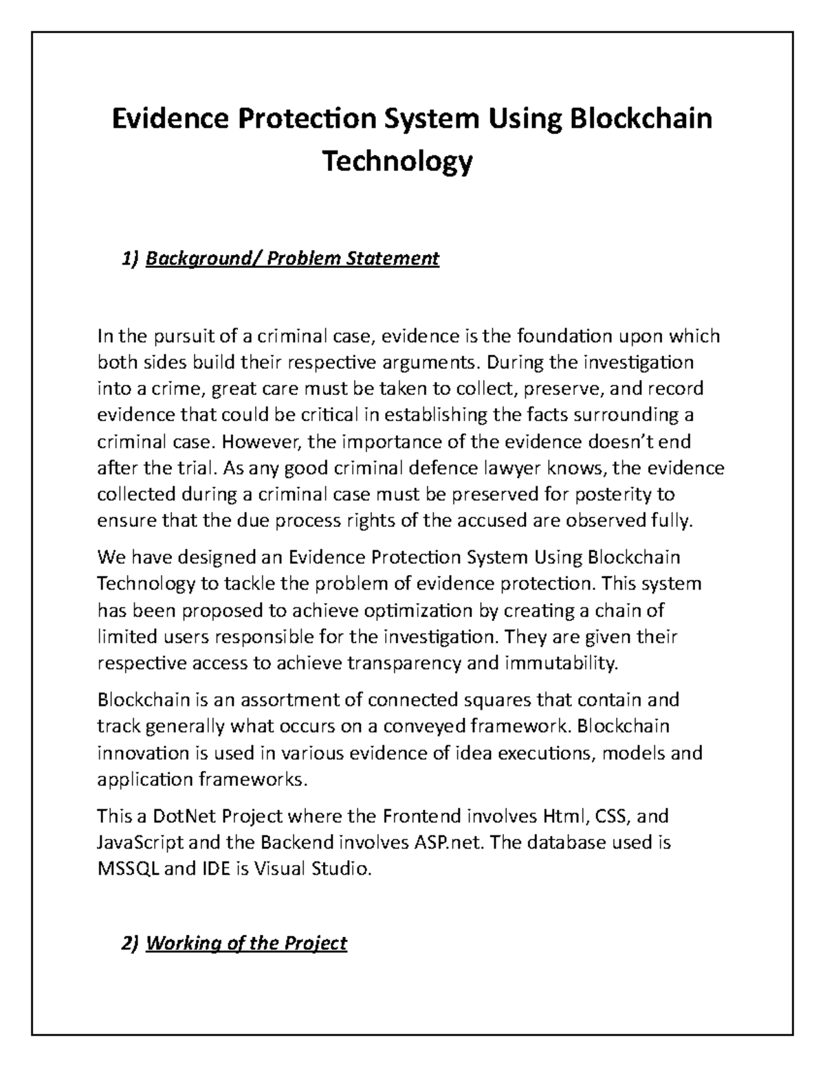 S373 - Advanced Web Technologies - Evidence Protection System Using ...