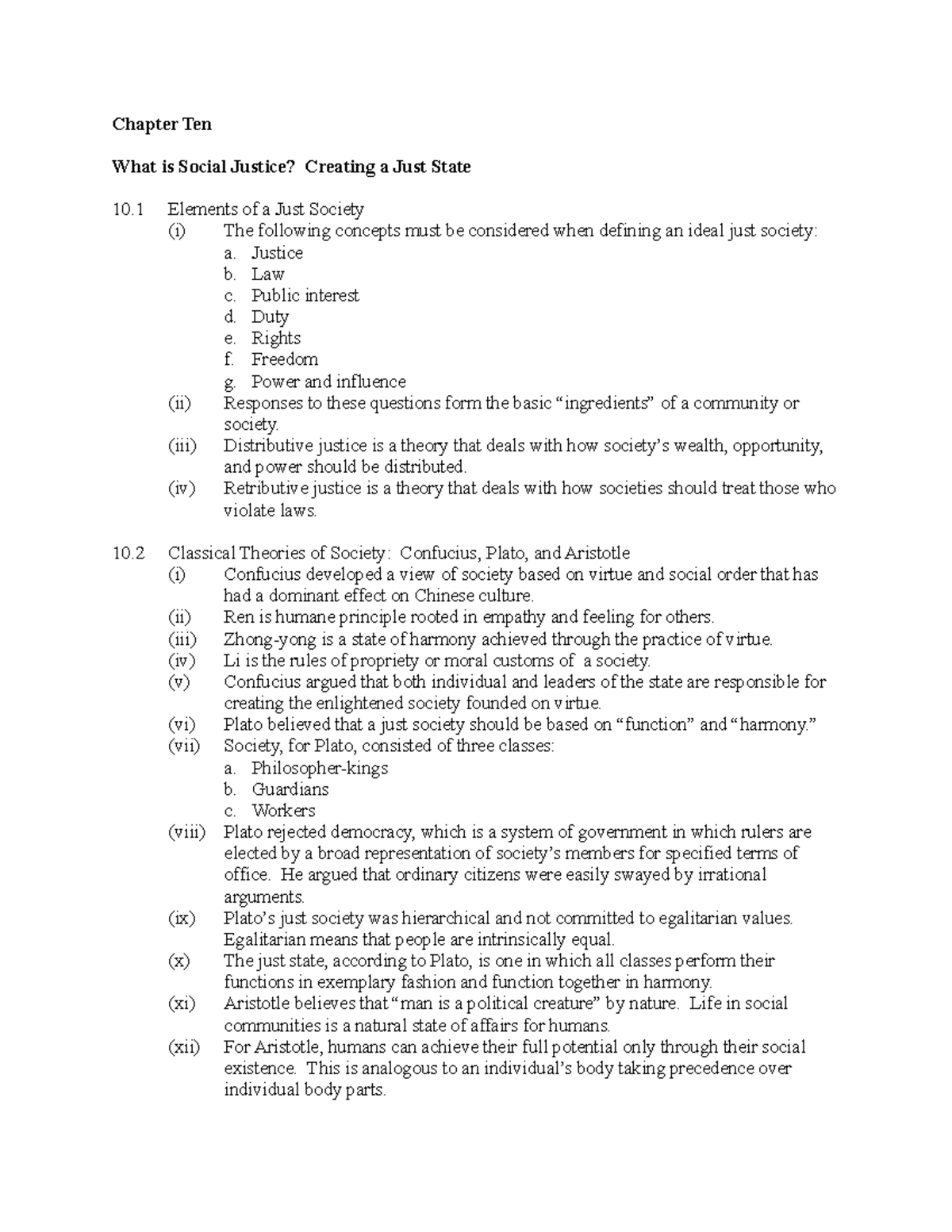 PHIL 101 Chapter 10 Outline and Key Terms - Chapter Ten What is Social ...