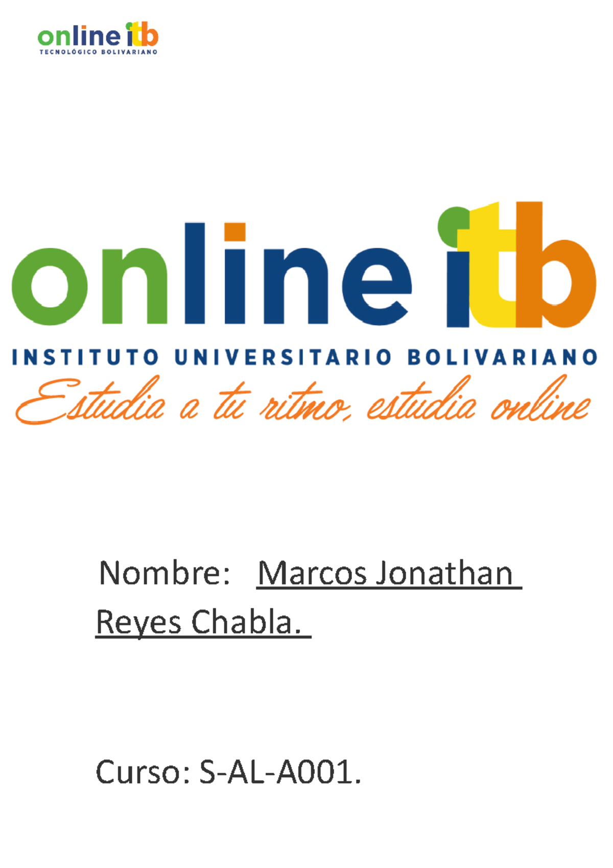 Sistemas de ecuaciones lineales - Nombre: Marcos Jonathan Reyes Chabla ...