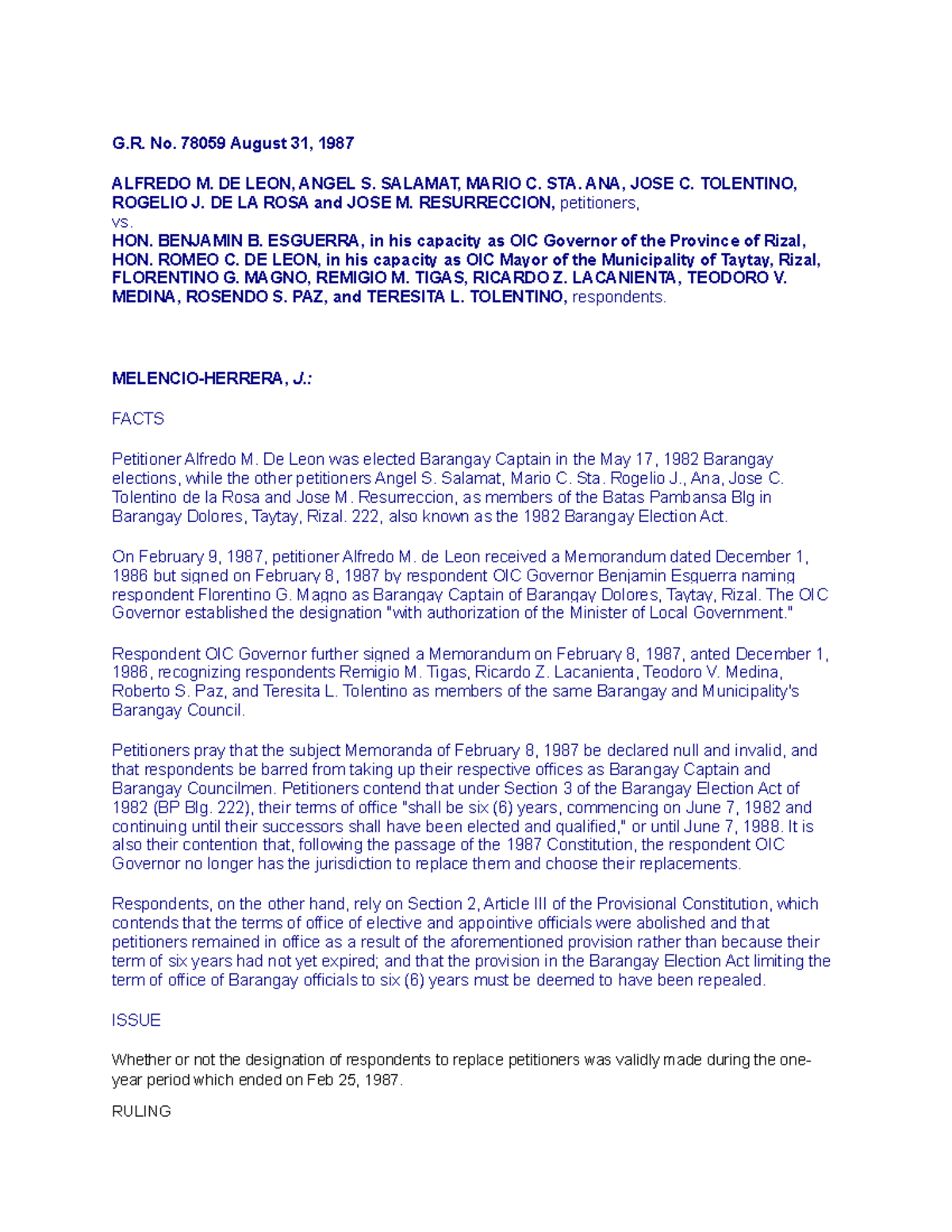 3. de leon vs esguerra case digest - G. No. 78059 August 31, 1987 ...