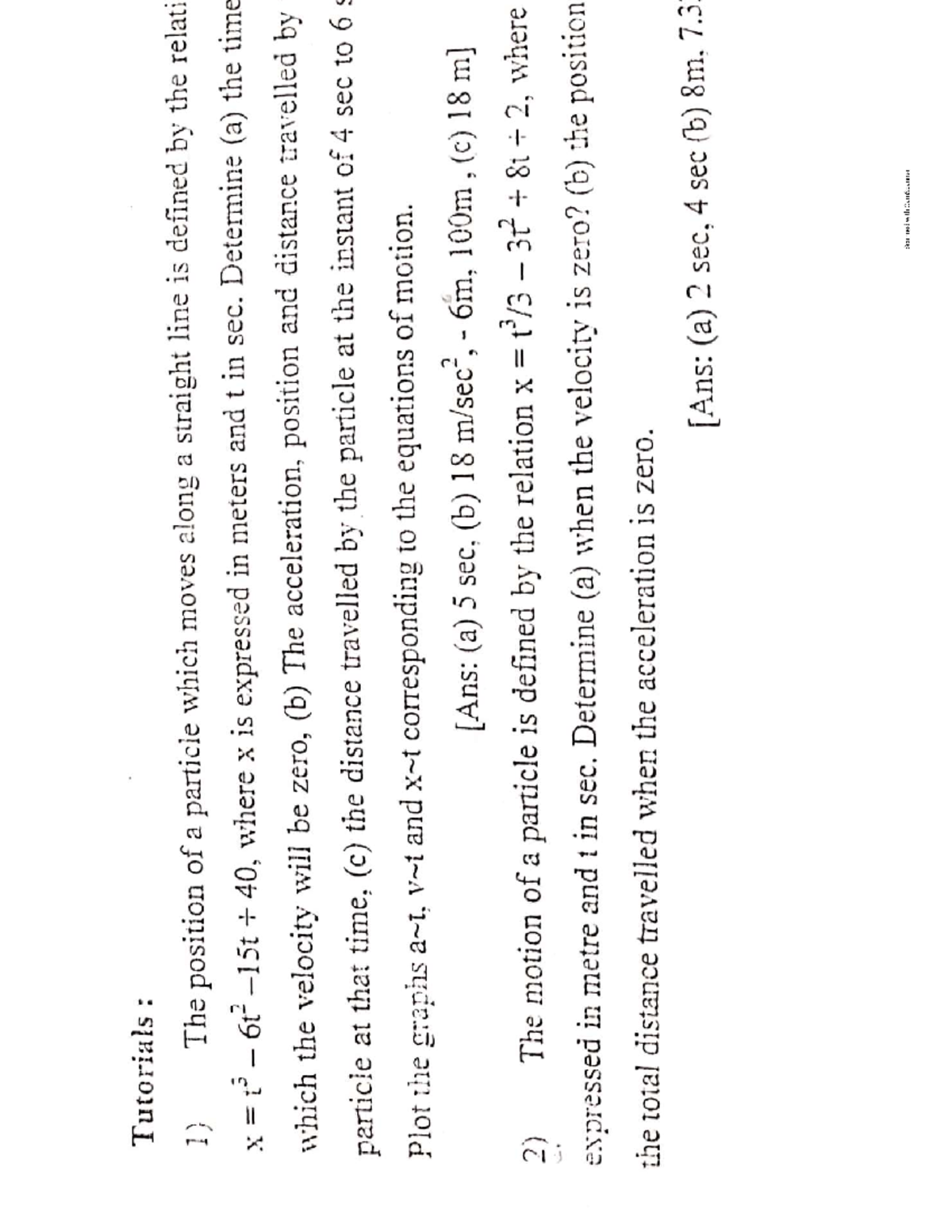 Tut 6 kinemetics - Civil engineering - Studocu