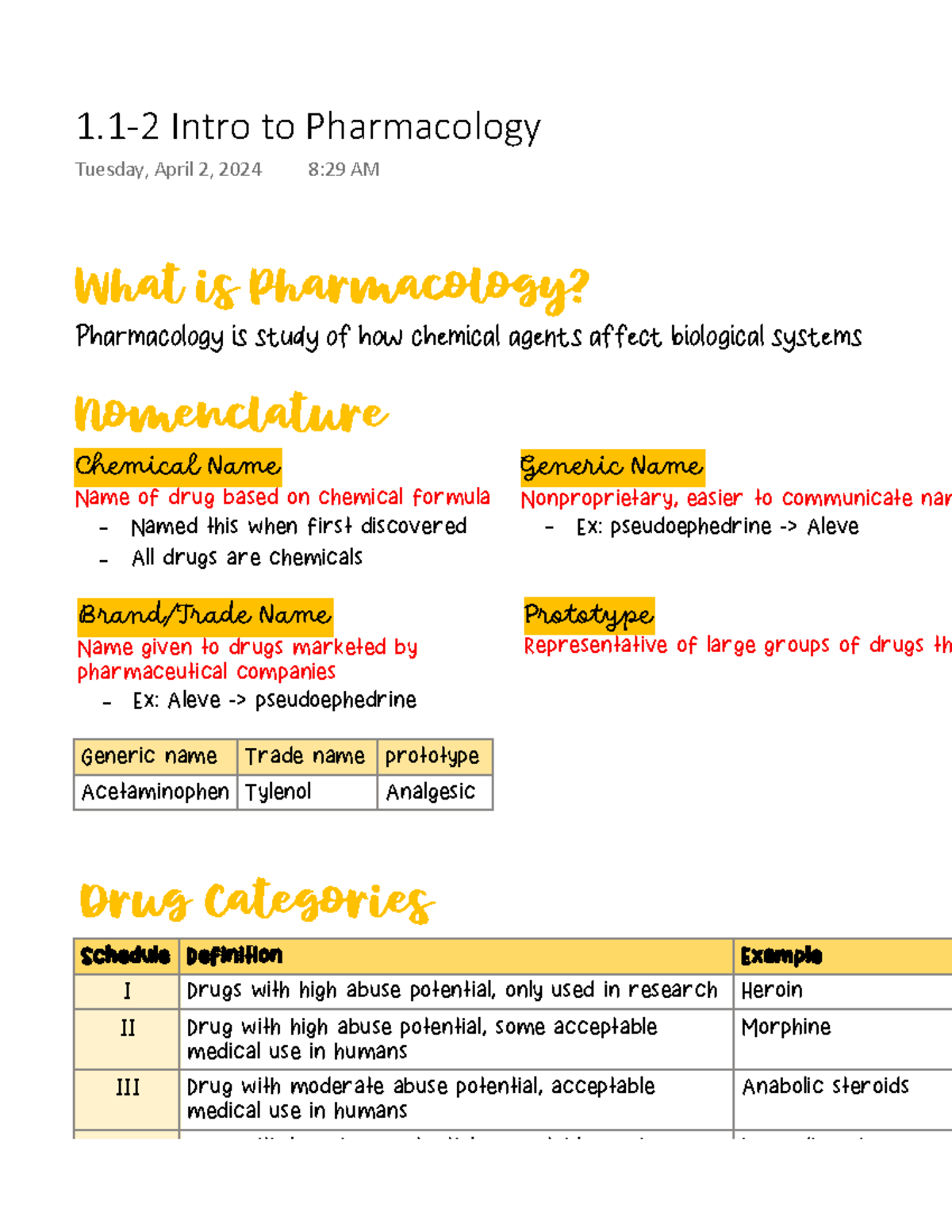 1.1-2 Intro to Pharmacology - What is Pharmacology? Pharmacology is ...