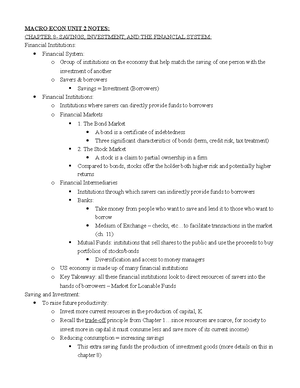 Macroeconomics Unit 3 Notes - CHAPTER 13; OPEN-ECONOMY MACROECONOMICS ...