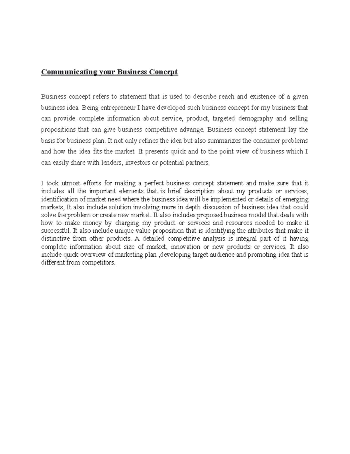 Business concept - important document - Communicating your Business ...