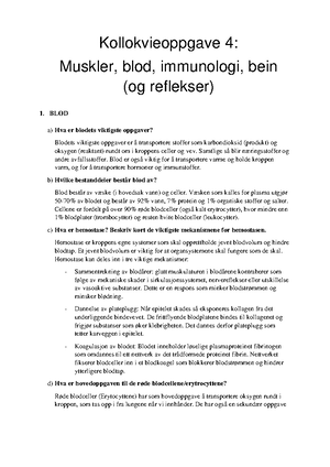 Kollokvieoppgave 2 Hjerte- og karsystemet og respirasjon ...