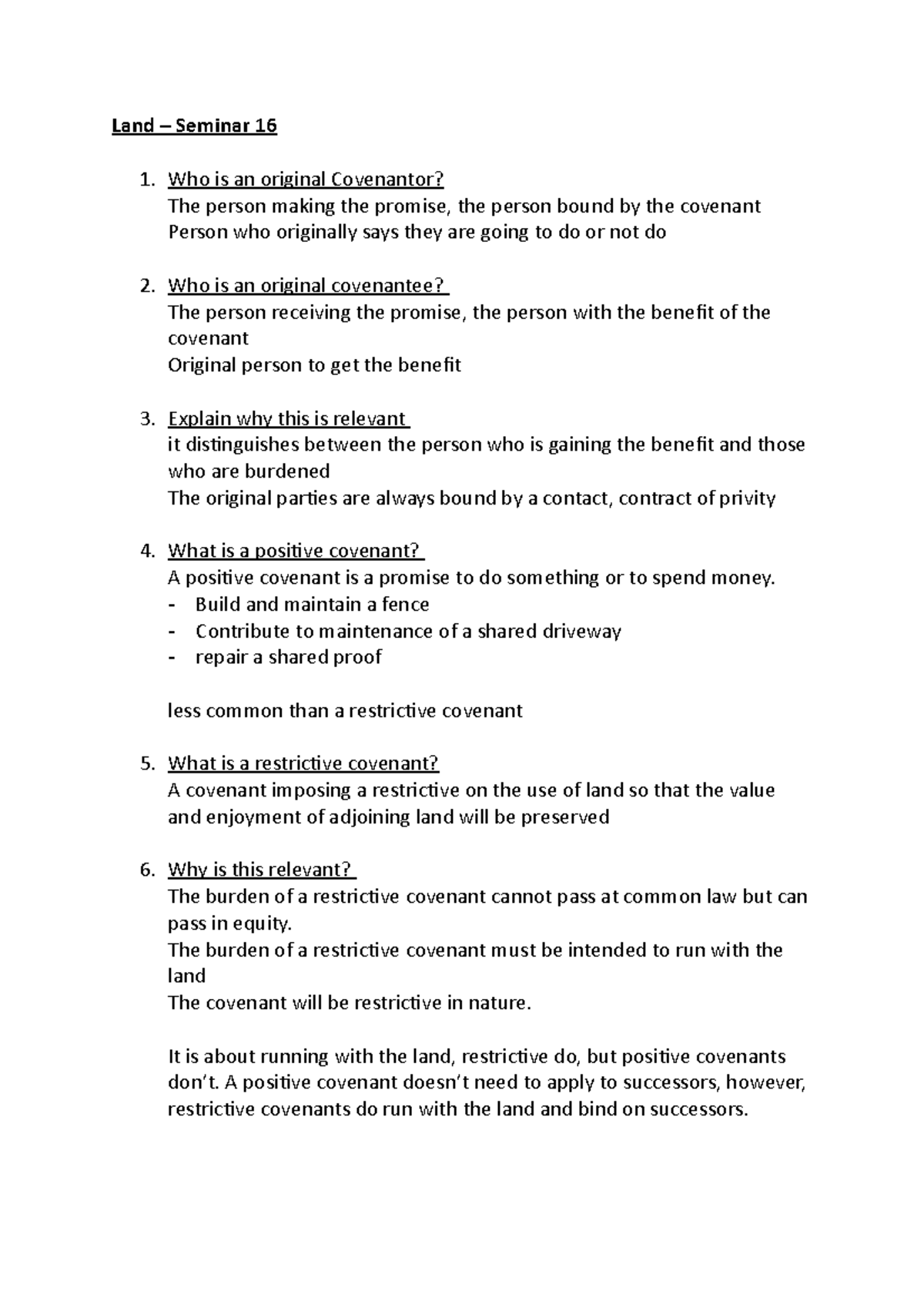 W16 Seminar - Lecture notes 16 - Land – Seminar 16 Who is an original ...