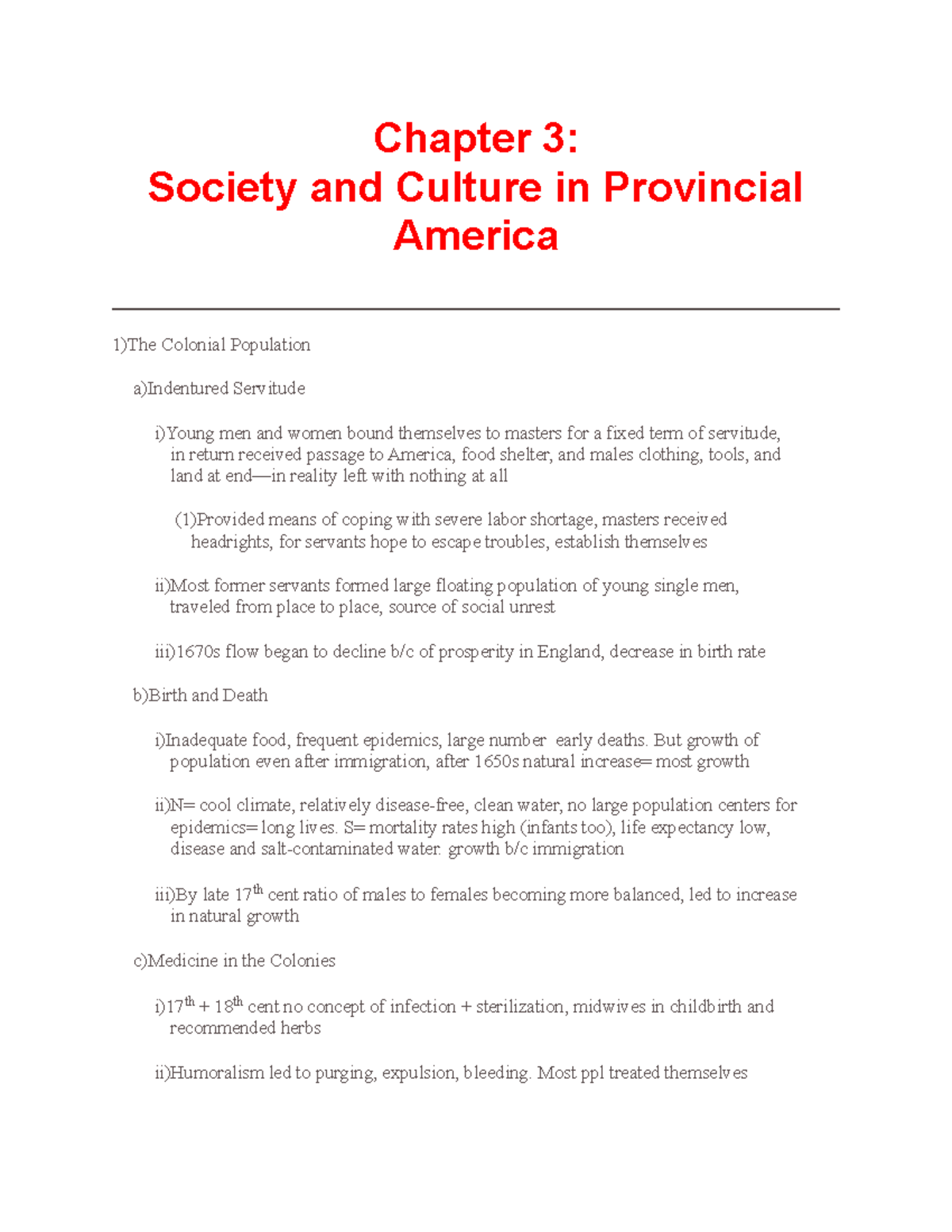 Chapter 3 Society and Culture in Provincial America - Chapter 3 ...