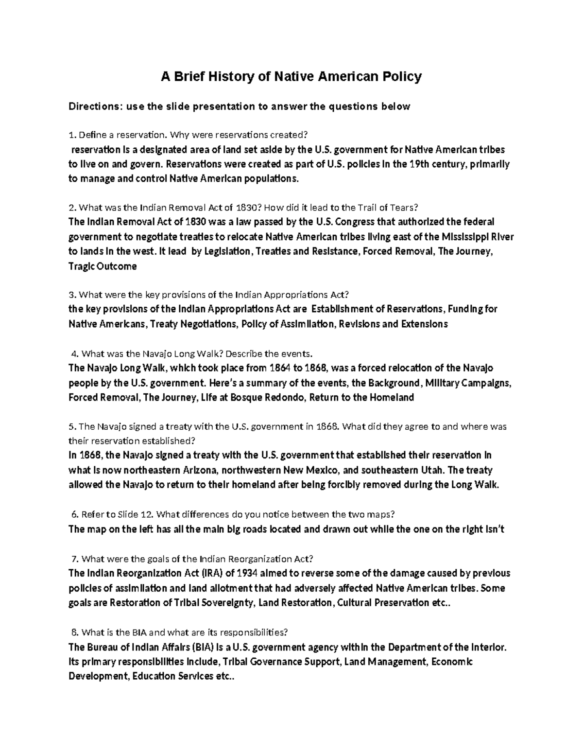 Copy of 5.1 Native American Policy - A Brief History of Native American ...