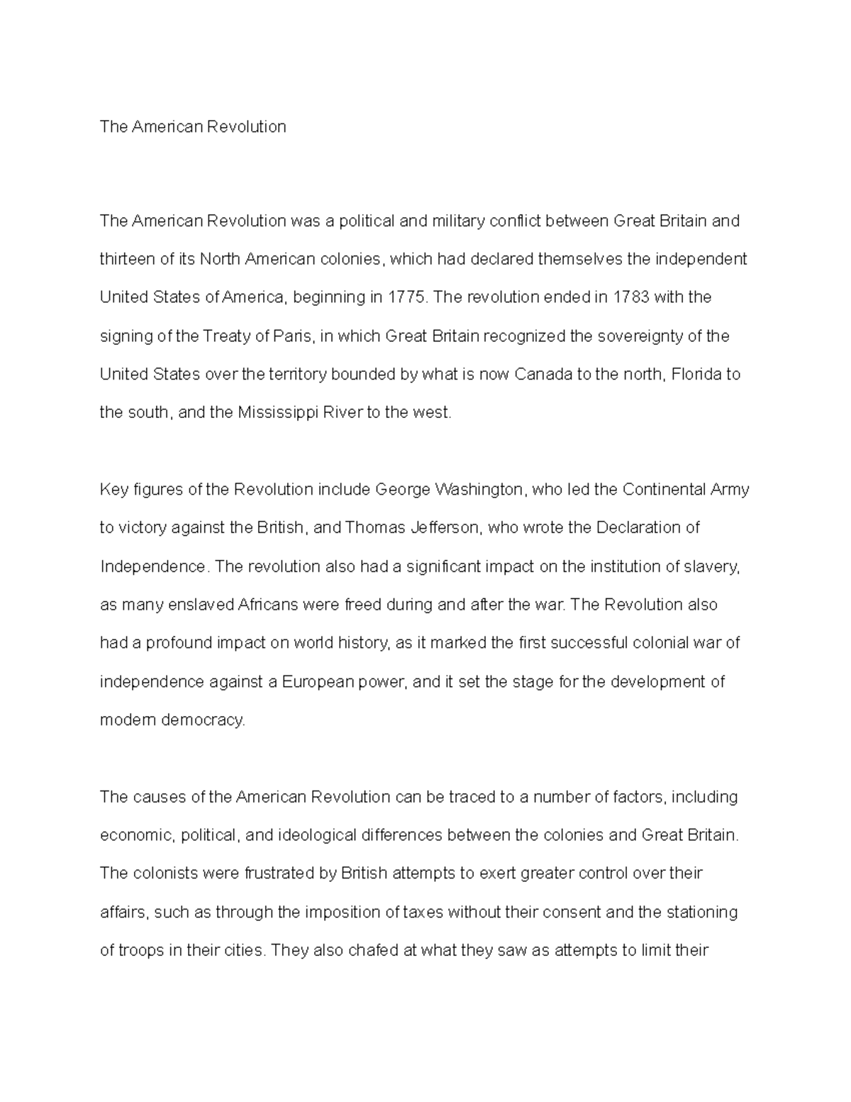 Foundations of America - The American Revolution - The American ...