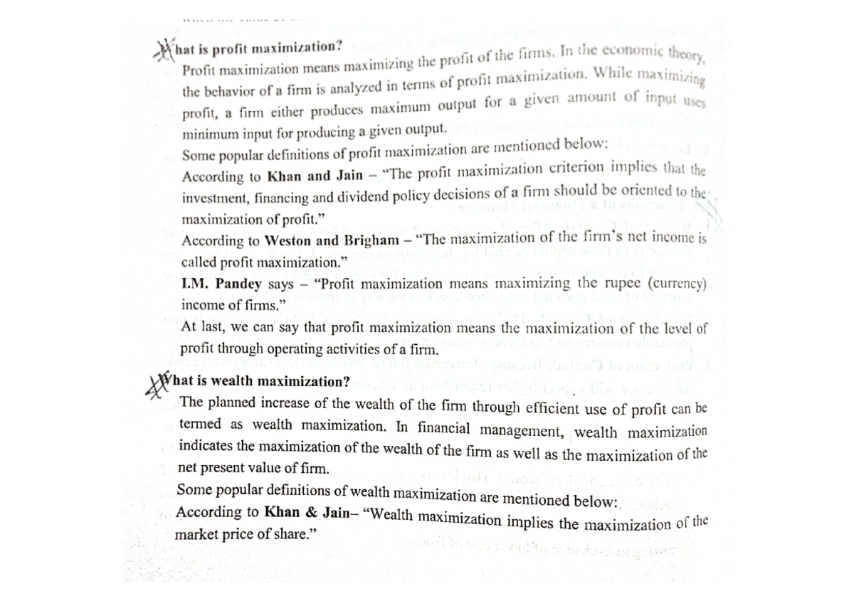 FIN-101 Note-1 - Principles of Finance - Studocu