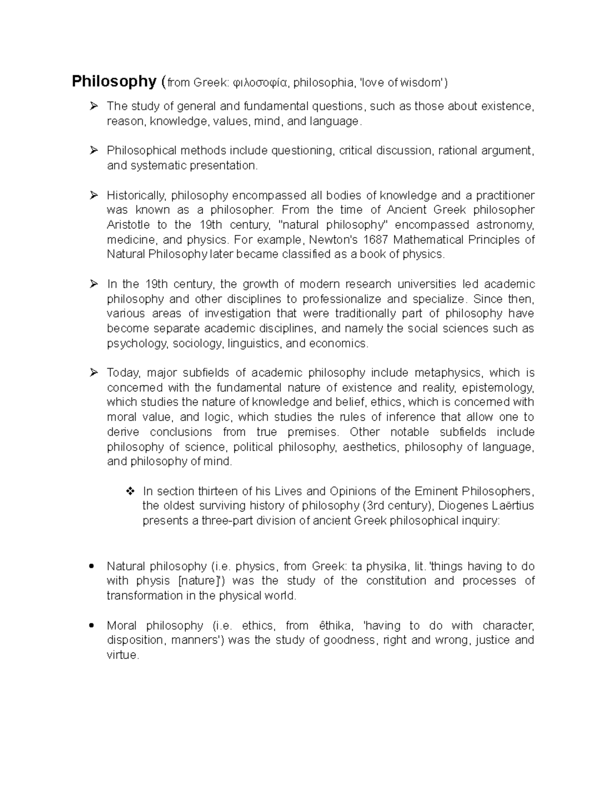 Philosophy Three Eras of Western Philosophy Epistemology - Philosophy ...