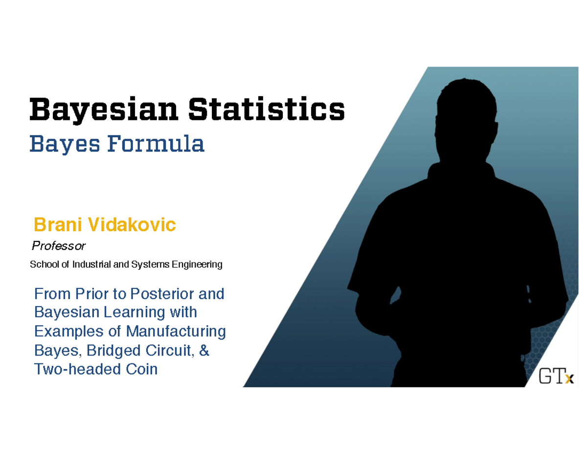3.4-3.6 Bayes Formula - lecture note - Bayesian Statistics Brani ...