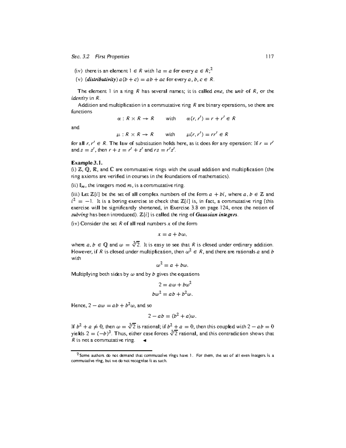 Basic Algebra 101 - Sec. 3 First Properties 117 (iv) there is an ...