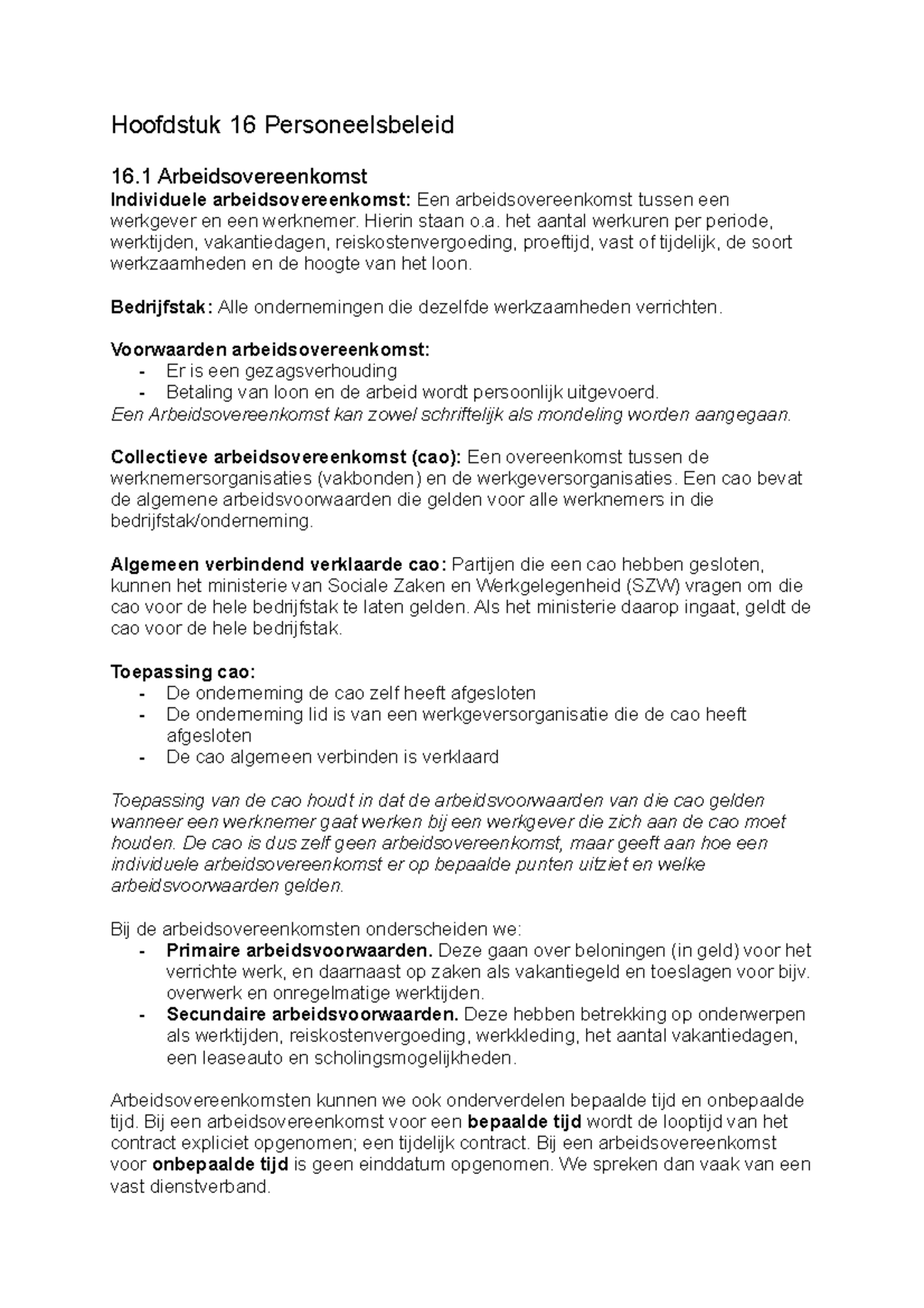 Hoofdstuk 16 Personeelsbeleid - Hoofdstuk 16 Personeelsbeleid 16 ...