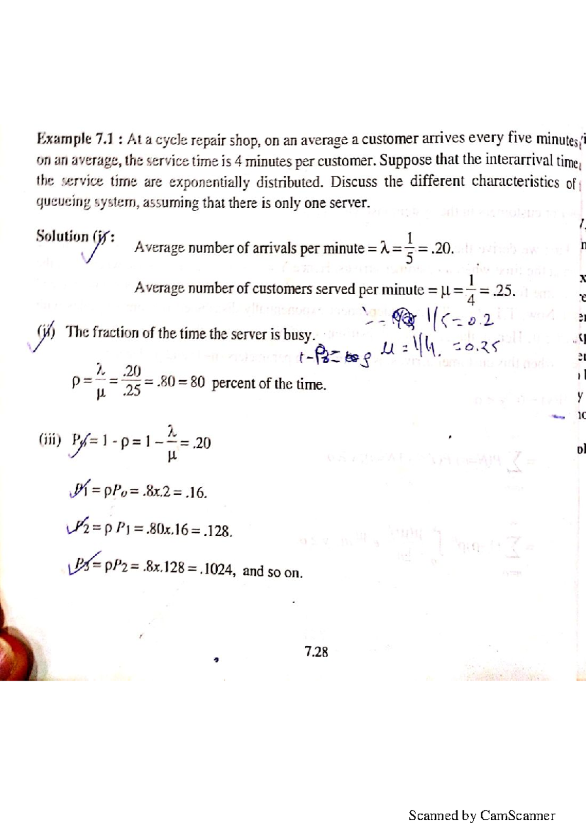 Queueing -Examples Questions - operations research - Studocu