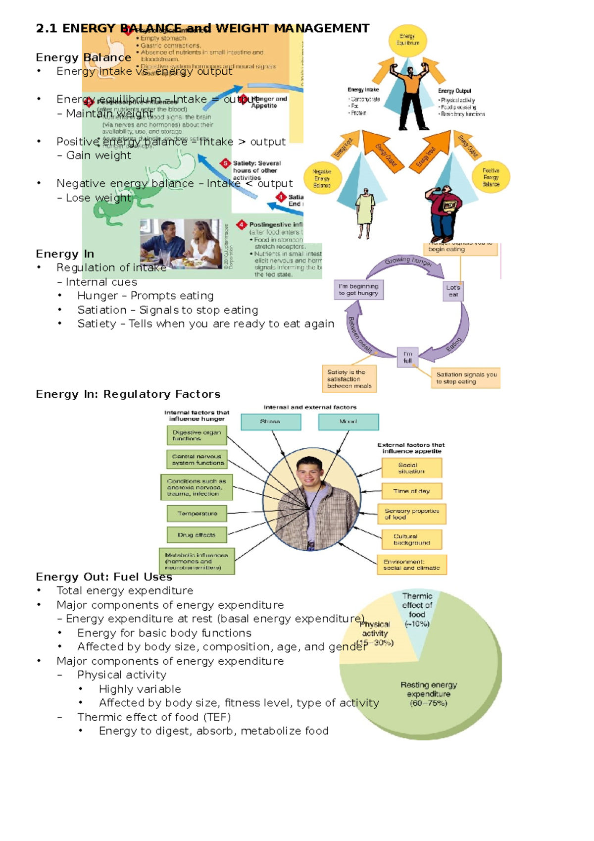 (N) 2 - 2 ENERGY BALANCE and WEIGHT MANAGEMENT Energy Balance Energy ...