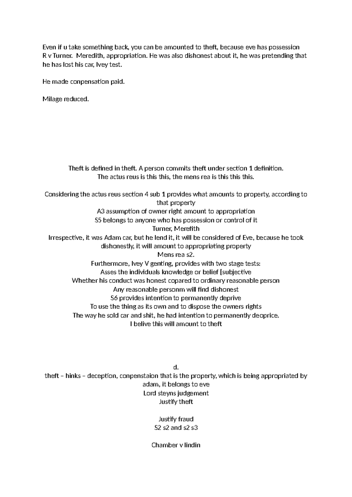 Even if u take something back - Meredith, appropriation. He was also ...