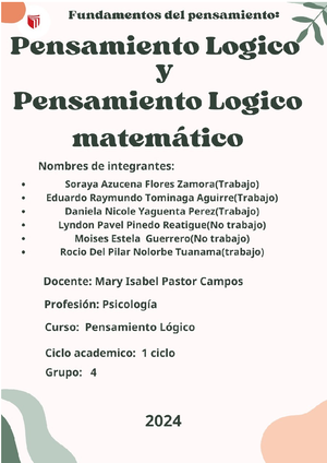 Aritmética Parte 1 - Desarrollo De Pensamiento Lógico Y Matemático ...