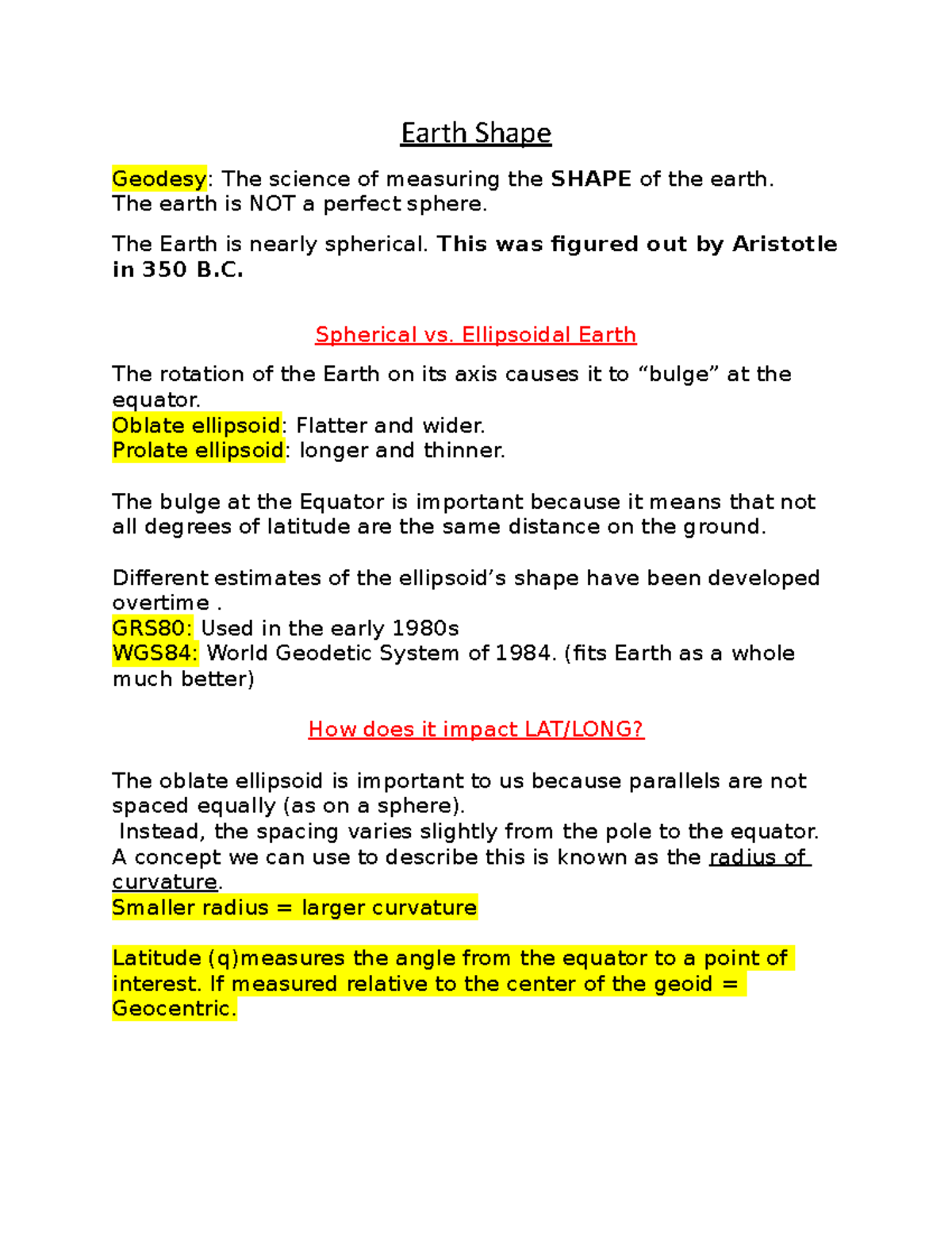 Earth shape - Earth Shape Geodesy: The science of measuring the SHAPE ...