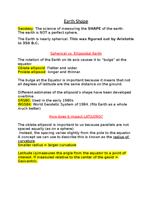Map Use and Analysis Chapter 1 Cont - Earth And Coordinates Chapter 1 ...