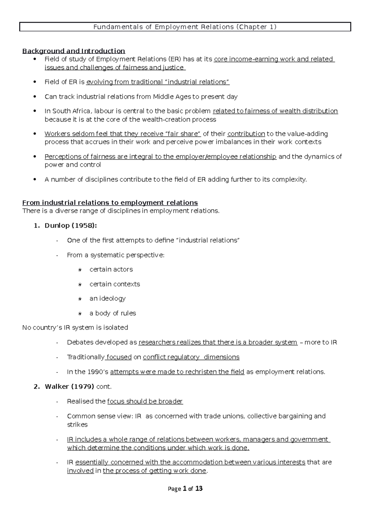 Fundamentals of Employment Relations - From industrial relations to ...