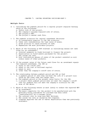 Master Budget Answer Key - Part IV – The Master Budget Solution ...