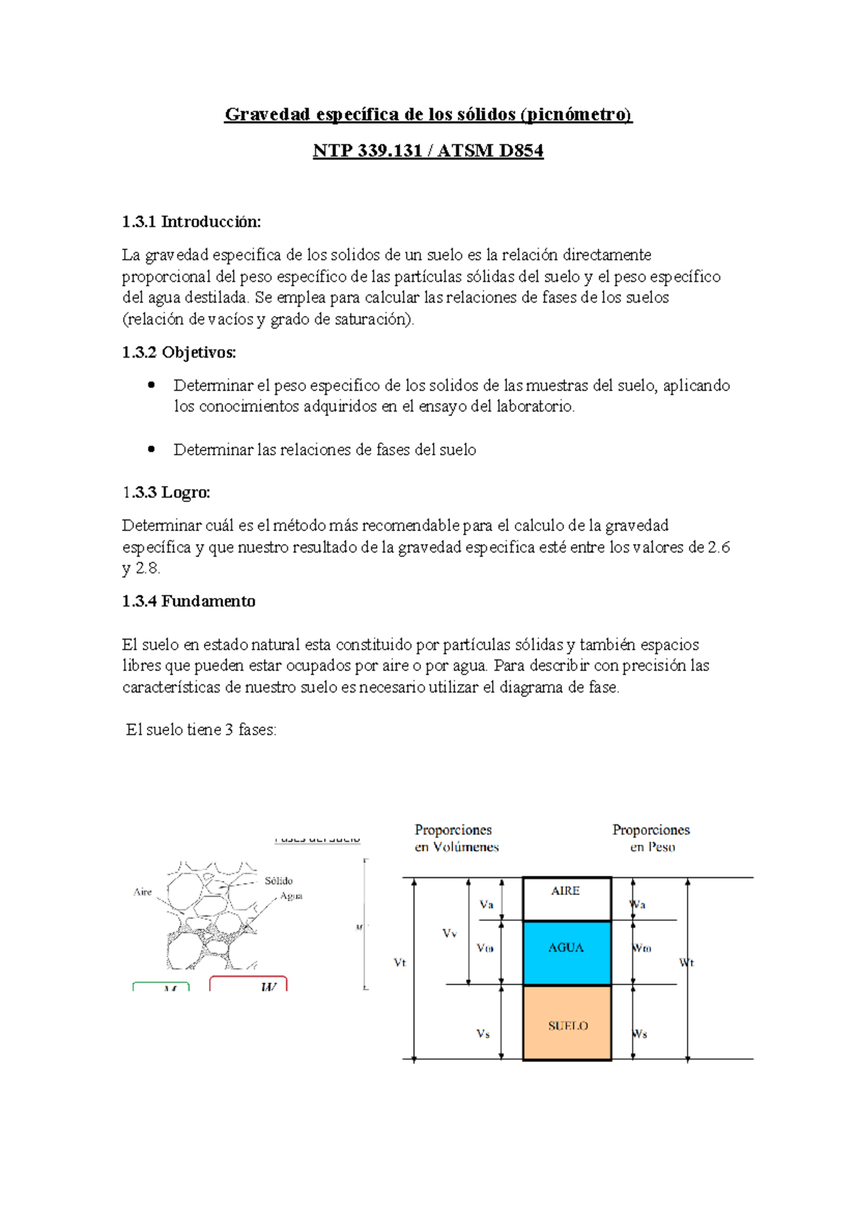 Gravedad Especifica DE Solidos - Gravedad específica de los sólidos ...