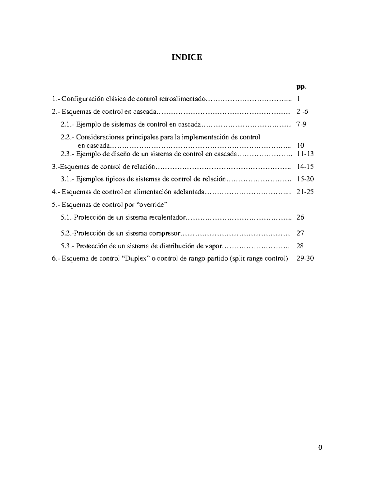 Esquemas-de-control de reactores enfriadores y calentadores - INDICE pp. 1.- Configuración ...