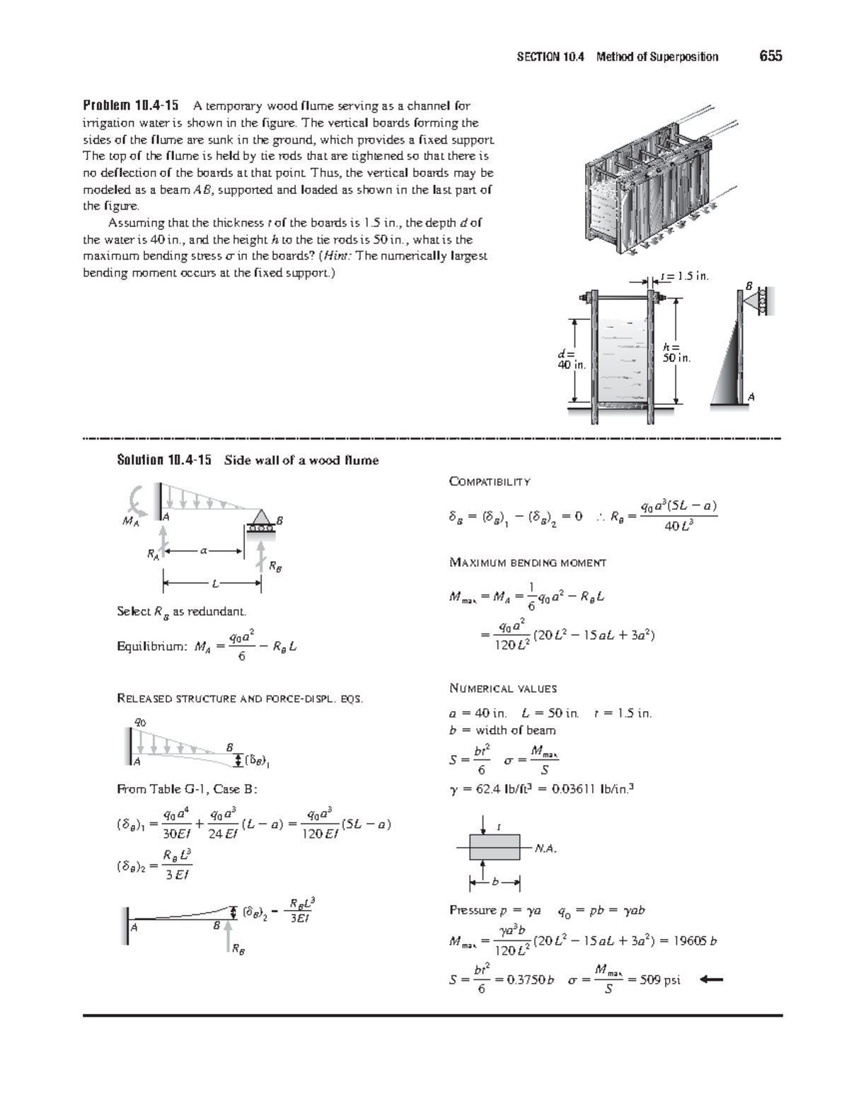 Mechanics of Materials Chap 10-03 - Problem 10-15 A temporary wood ...