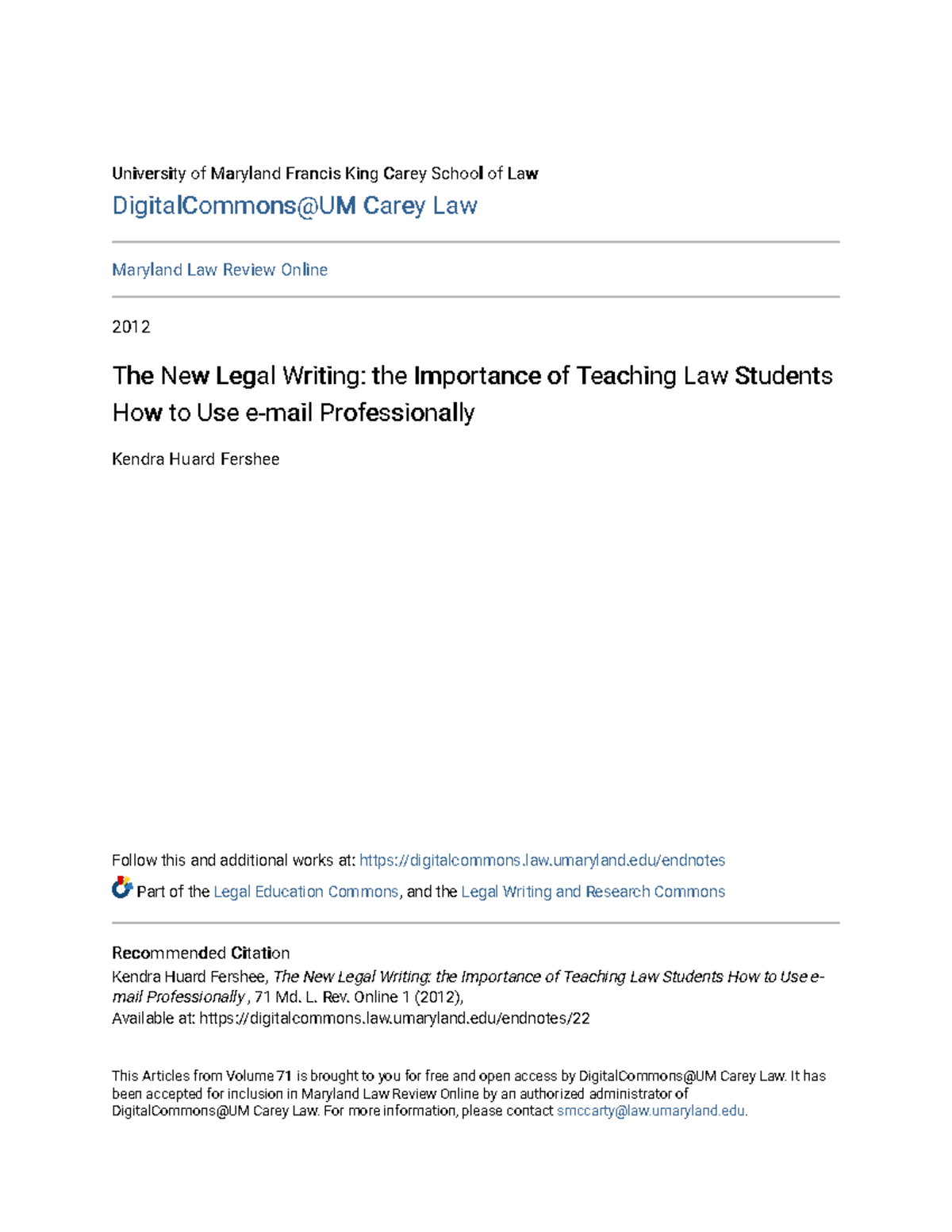 The New Legal Writing the Importance of Teaching Law Students Ho-1 ...