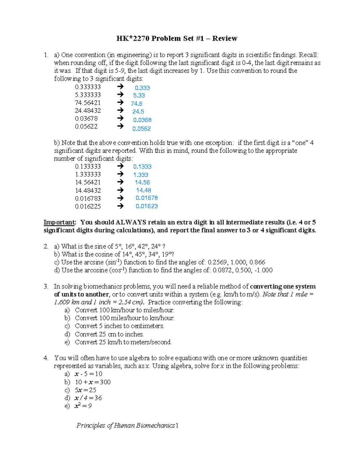 Problem Set 1 Review Questions 2020 - HK*2270 Problem Set #1 3 Review a) One convention (in ...