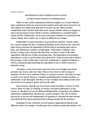 Essay Mathematics Helps Control Nature AND Occurences IN THE World FOR ...