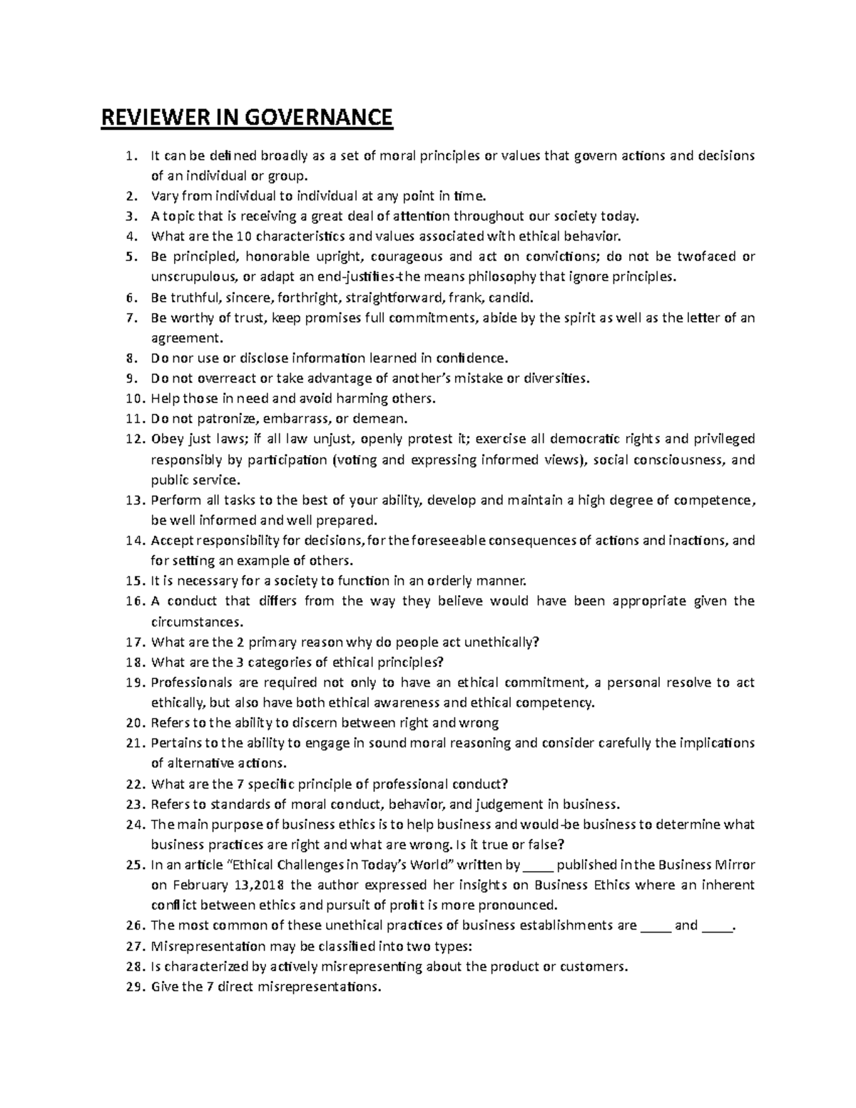 Reviewer-IN- Governance - REVIEWER IN GOVERNANCE It can be defined ...