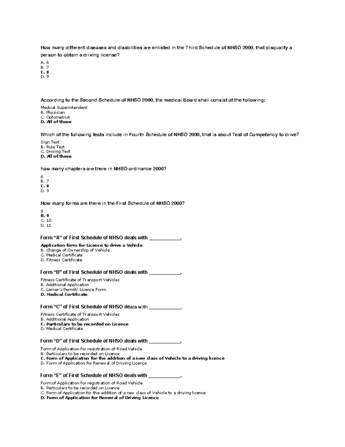 NHSO 2000 mcqs - General knowledge questions - How many different diseases and disabilities are ...