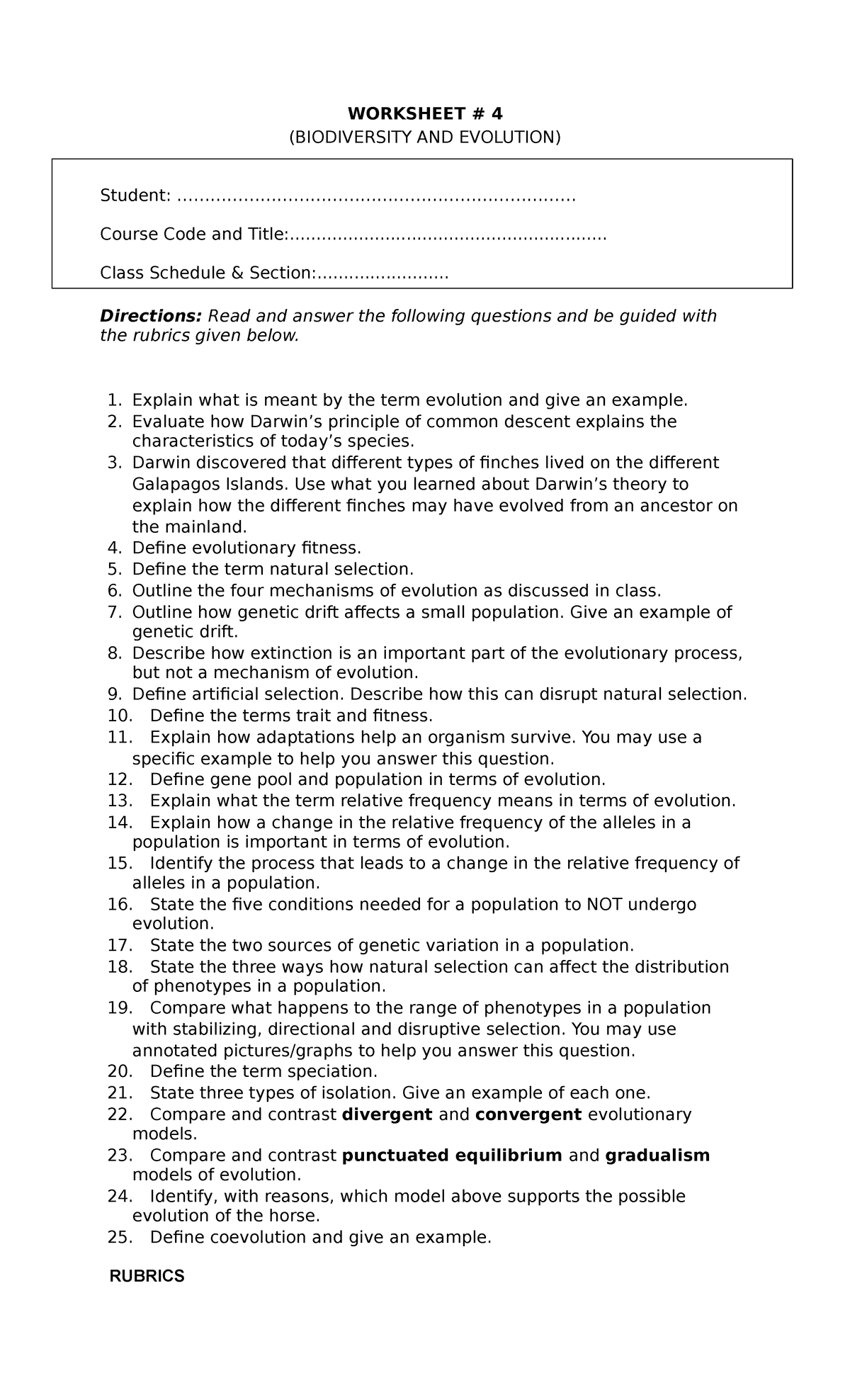 Work Sheet 4 GE 10 - Practice Task Materials in GE 10 - WORKSHEET # 4 ...